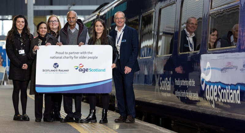 Age Scotland charity partnership train unveiled by Scotrail
